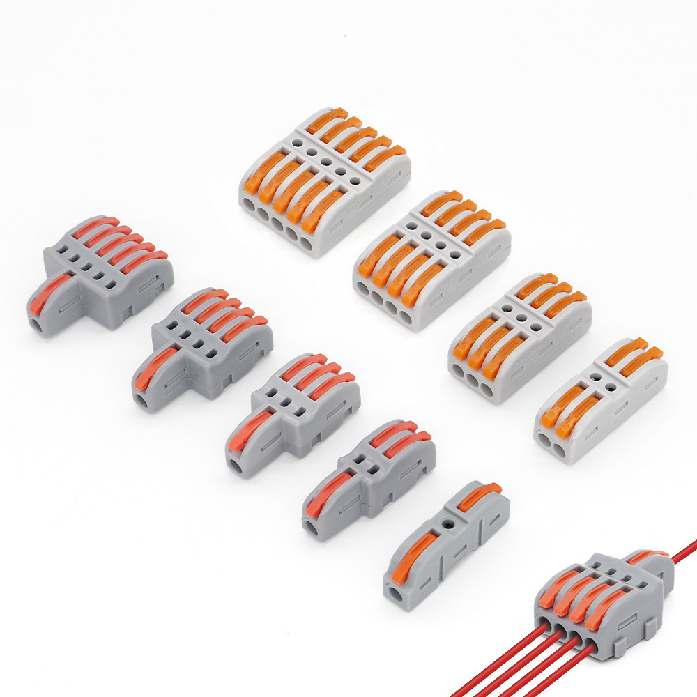 Electrical Cable Connector Wire Splitter Easy Connection Push-in Crimp ...