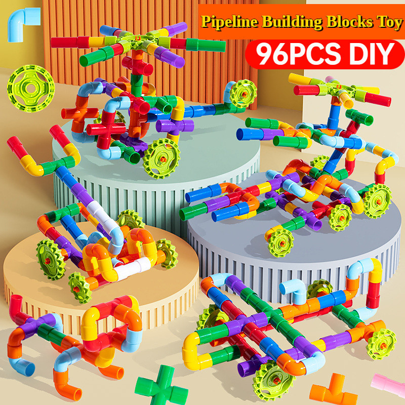 Pipeline Building Blocks Toy Blocks Kids Toys for Kids DIY Assembling ...