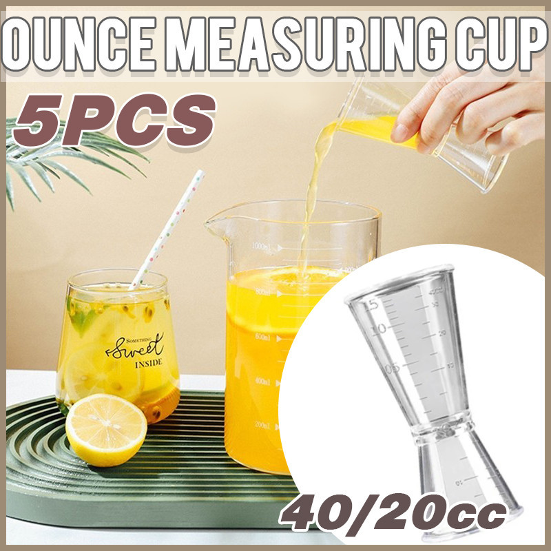 Clear Acrylic Clear Double Jigger with Measurement Measuring Cup for ...