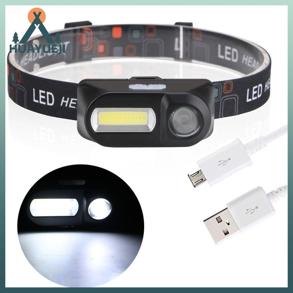 HUAYUEJI Mini LED Headlamp Outdoor Camping Fishing Rechargeable 18650 ...