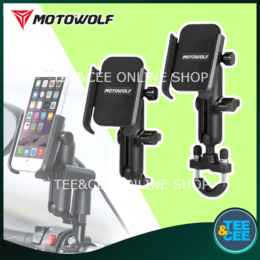 Motowolf Adjustable Phone Holder V3 Mirror or Clamp Type with or ...