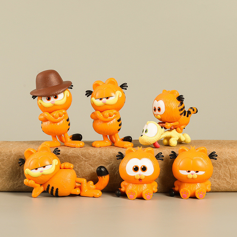 2024 Garfield Action Figure Toys Peripheral Decorative Ornaments Film ...