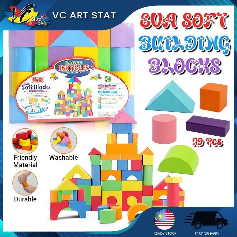 VC Art Eva Soft Foam Building Blocks Set Colourful and Safe Foam Blocks ...