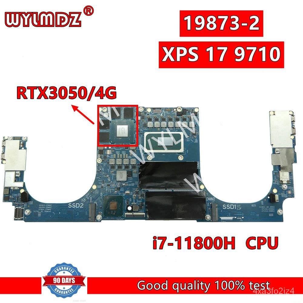 RQ+19873-2 i7-11800H CPU RTX3050/4G GPU Laptop Motherboard For Dell XPS ...