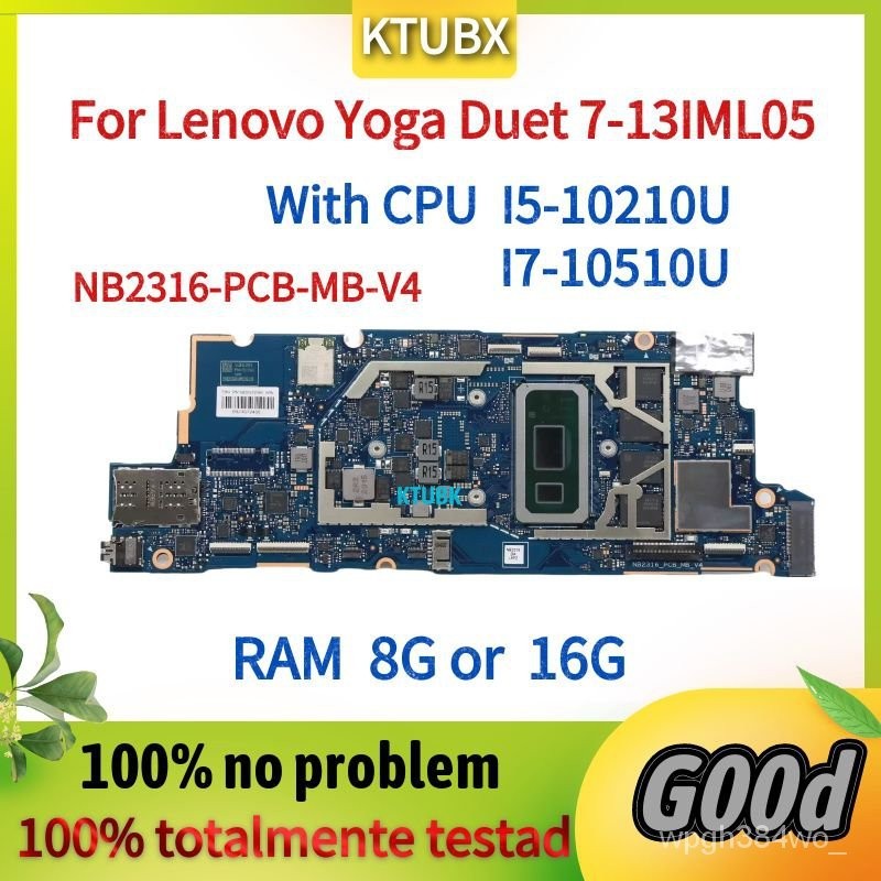 RQ+For Lenovo Yoga Duet 7-13IML05 Laptop Motherboard.NB2316-PCB-MB-V4 ...