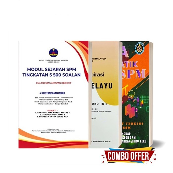 Combo Set Ultima SPM Form 5 History l Malay Language l Mathematics ...