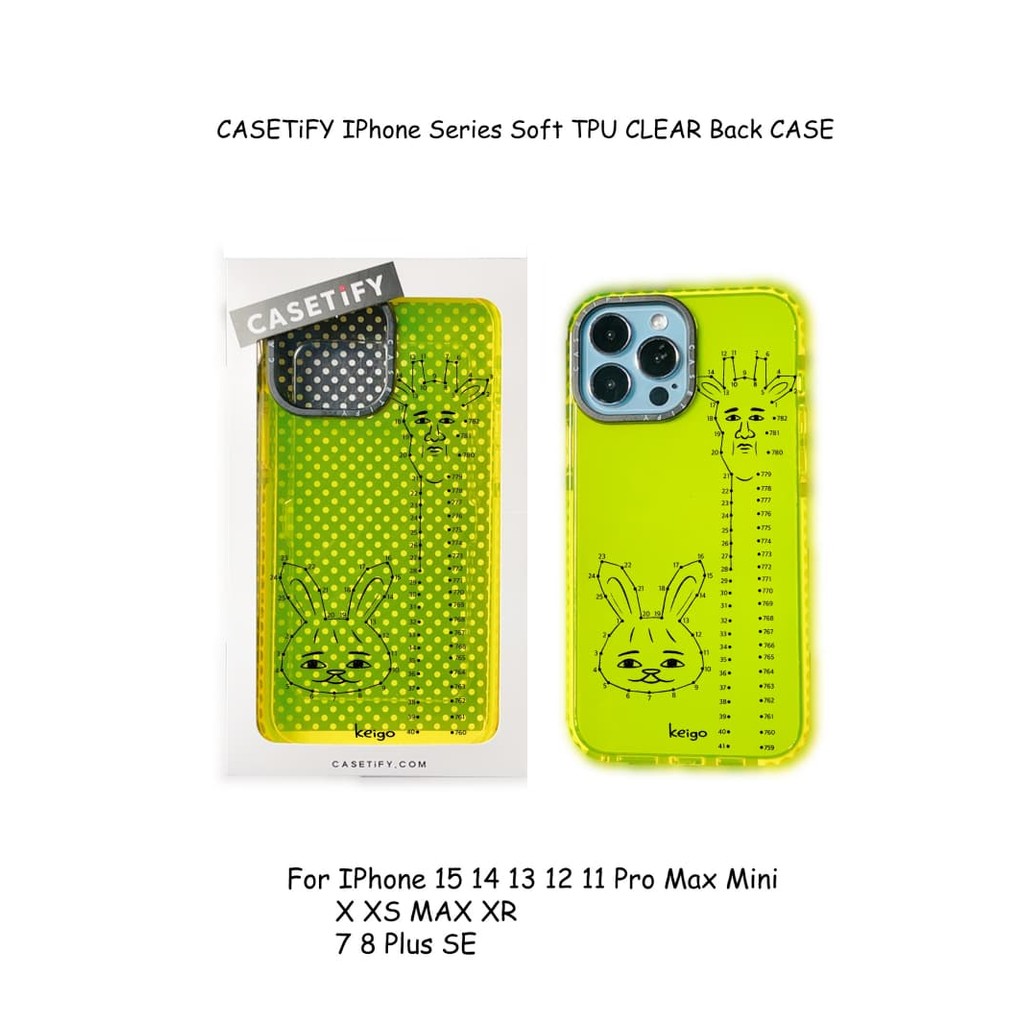 Keigo 03 Case CASETiFY IPhone Series Neon Yellow Soft TPU CLEAR Back ...