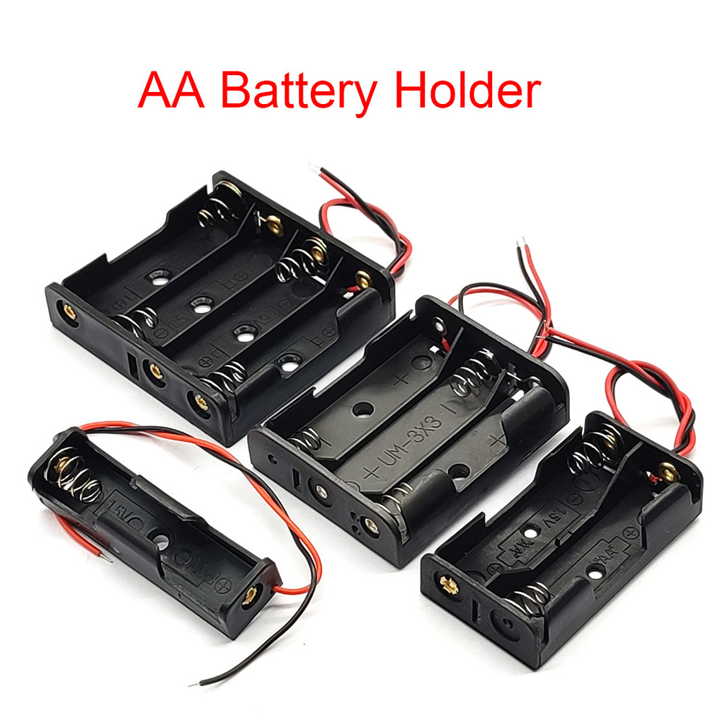 1/2/3/4 Slot AA Battery Case AA Battery Box AA Battery Holder 18650 AA ...