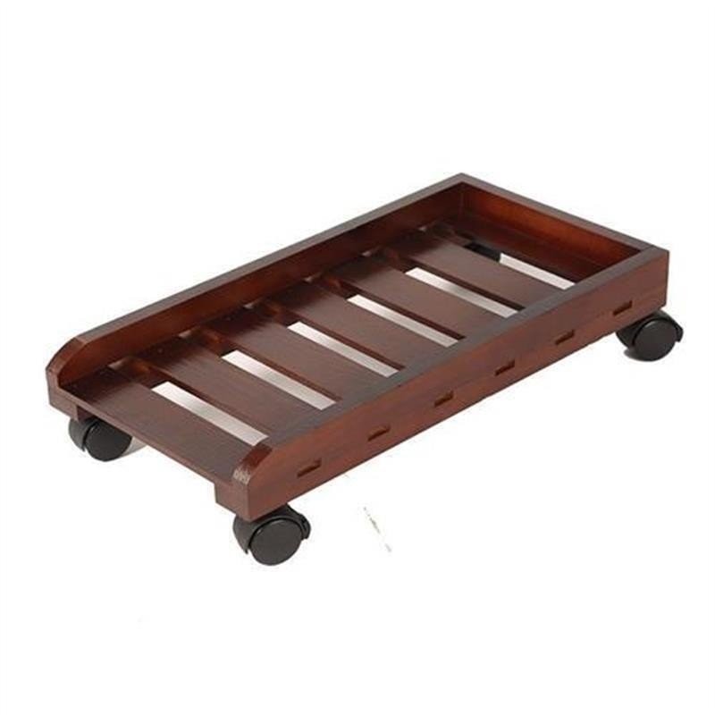 Solid Wood Desktop Computer Host Stand with Wheels, Case Bottom Cooling ...