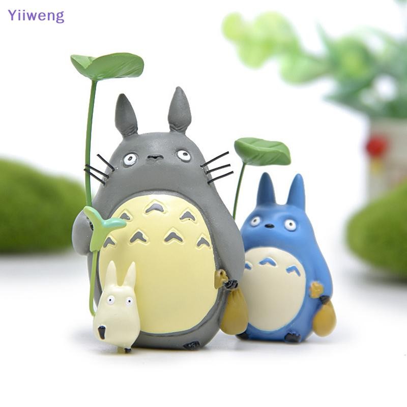 [yiiweng] 1Pc Totoro Figures Model Totoro Girl with Leaf Model Studio ...