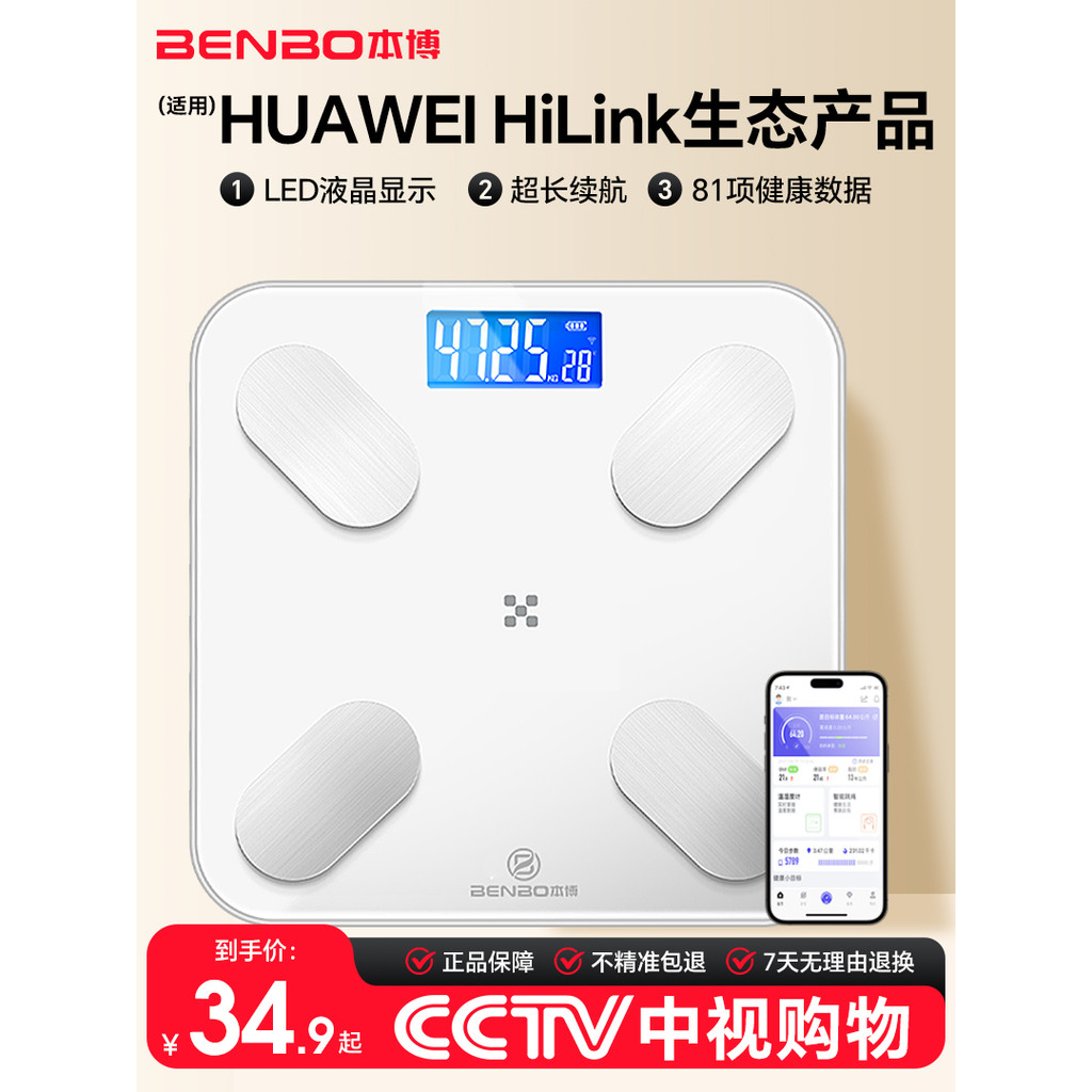 Electronic Body Weight Scale for Home Use, Accurate Rechargeable Body ...