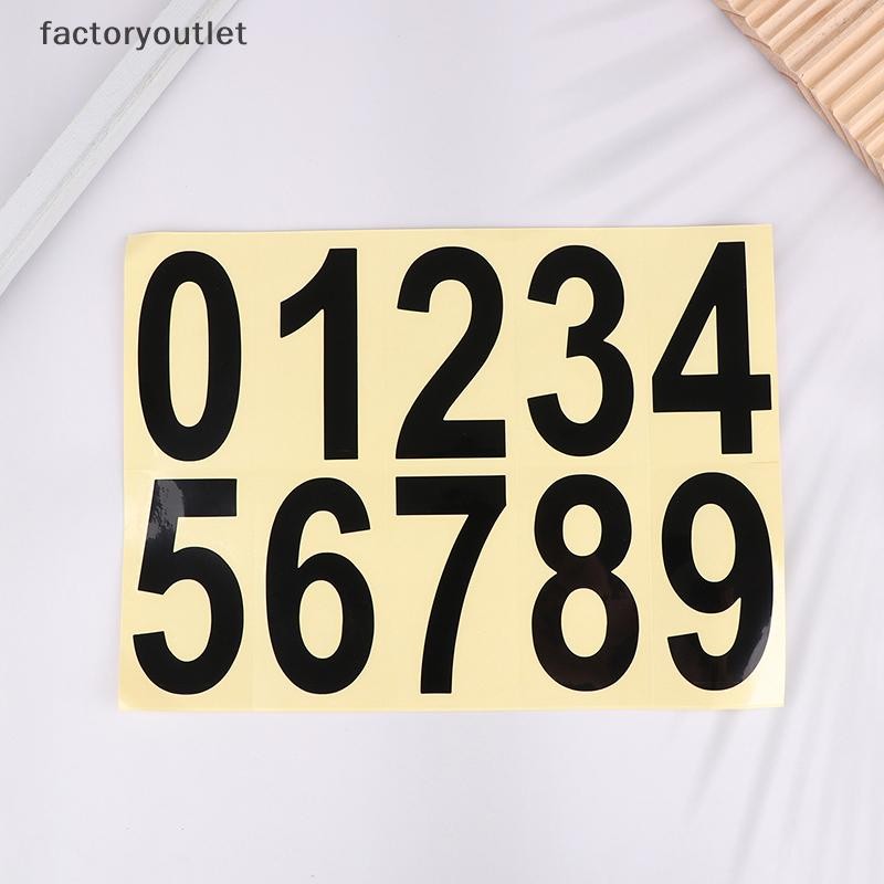 FCPH 0-9 Car License Plate Reflective Number Label Stickers Waterproof ...