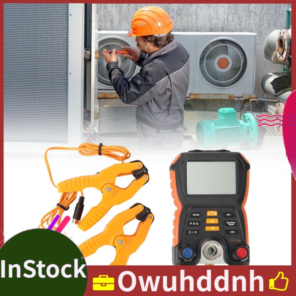 Owuhddnh HVAC Digital Manifold Gauge 2 in 1 Meter High Accuracy Temp ...