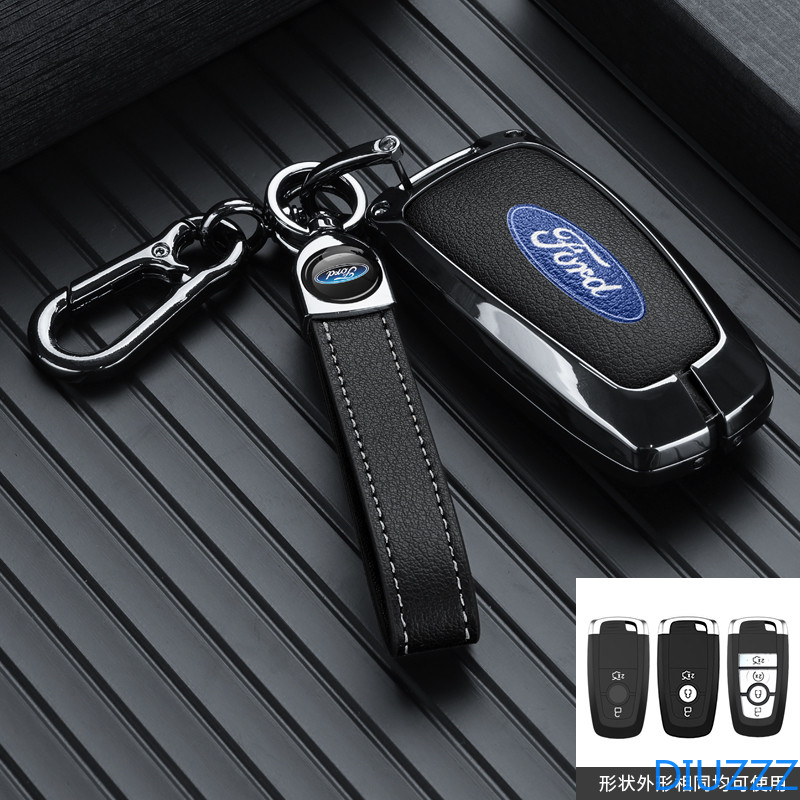 Zinc Alloy Leather Car Remote Key Case Cover Shell Fob For ford RAPTOR ...