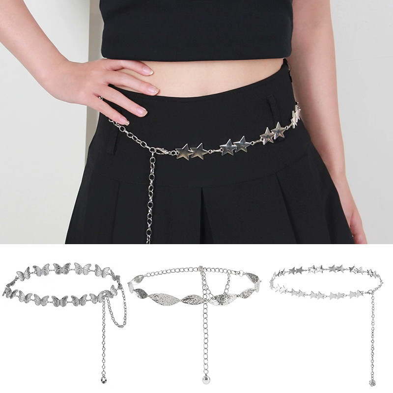 Bohemian Retro Style Metal Waist Chain Girls' Daily Commuting Stylish ...