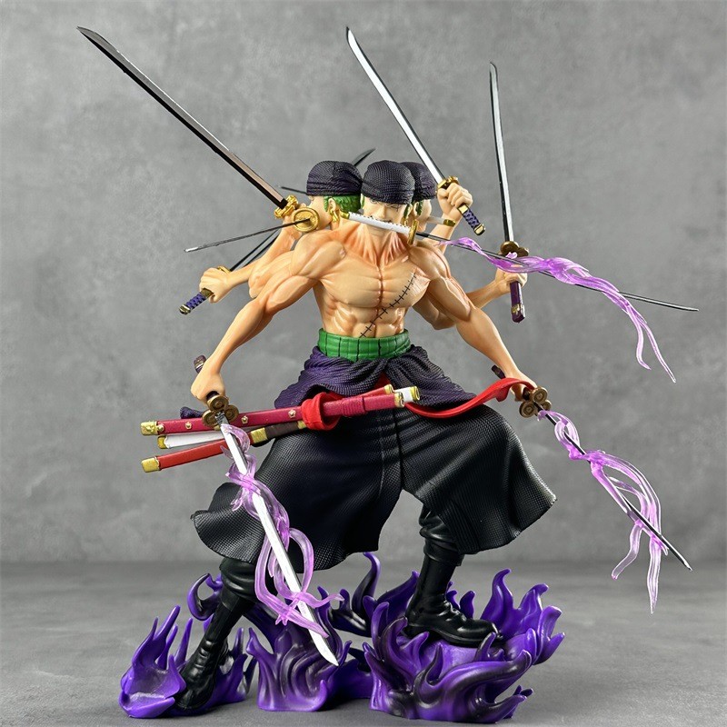 One Piece Fighting Nine Swords Flow Zoro Asura Three Heads Six Arms Yan ...