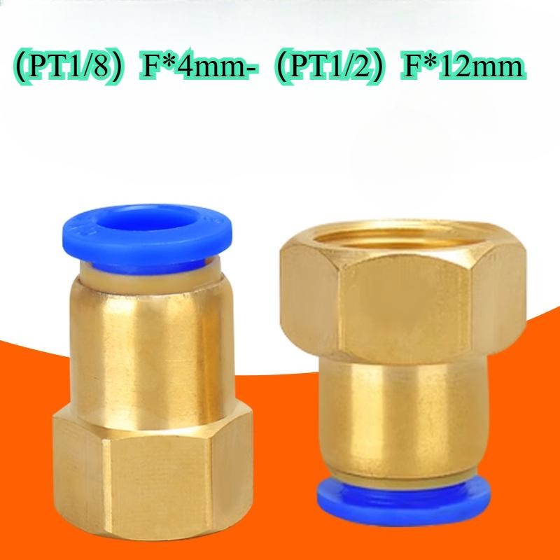 Pneumatic Quick Connector Copper CPF Internal Thread Straight Plug 4/6 ...