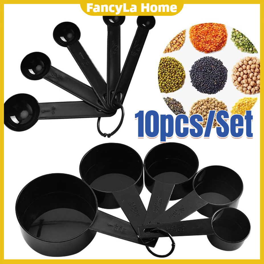 10pcs Measuring Cups and Spoons Set, Measuring Spoons, Clear Scale ...