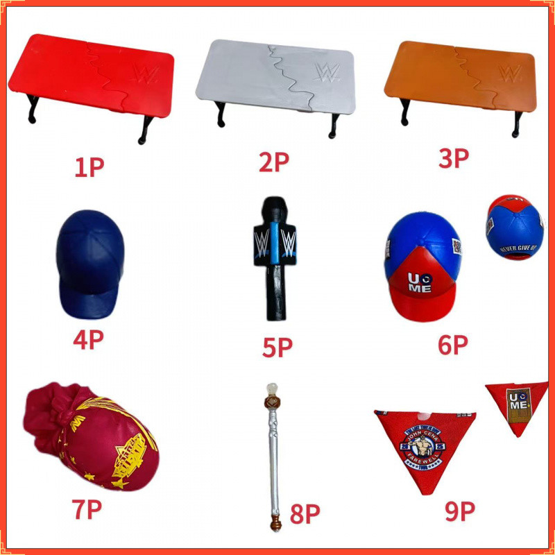 Wwe Wrestler figure Clothes Hat Table Accessories 6-7 Inches Movable ...