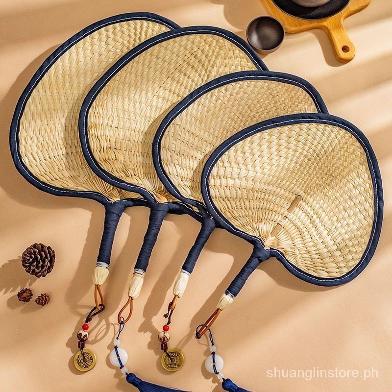 Handmade Woven Boutique Straw Fan Ancient Chinese Style Mosquito ...