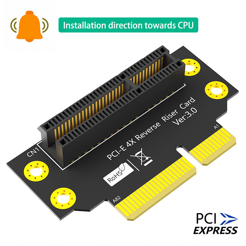 32mm PCIE X4 3.0 90 Degree Reverse Male to Female Riser Card PCI ...