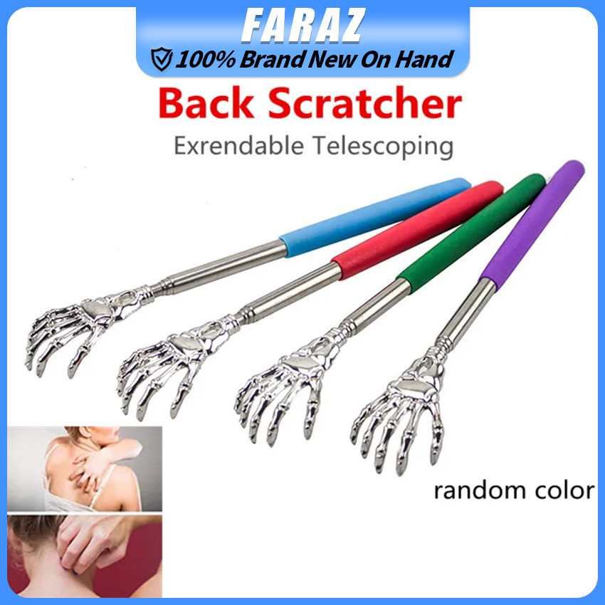 Extendable Back Scratcher With Rubber Hand Grip Massage Tools Metal ...
