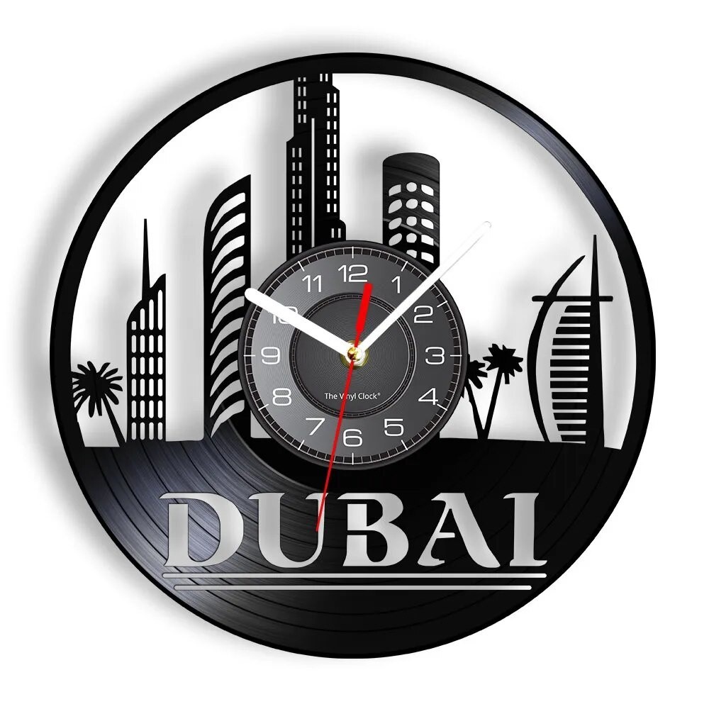 95Q Dubai Tower Burj Khalifa Record Clock United Arab Emirates Skyline ...