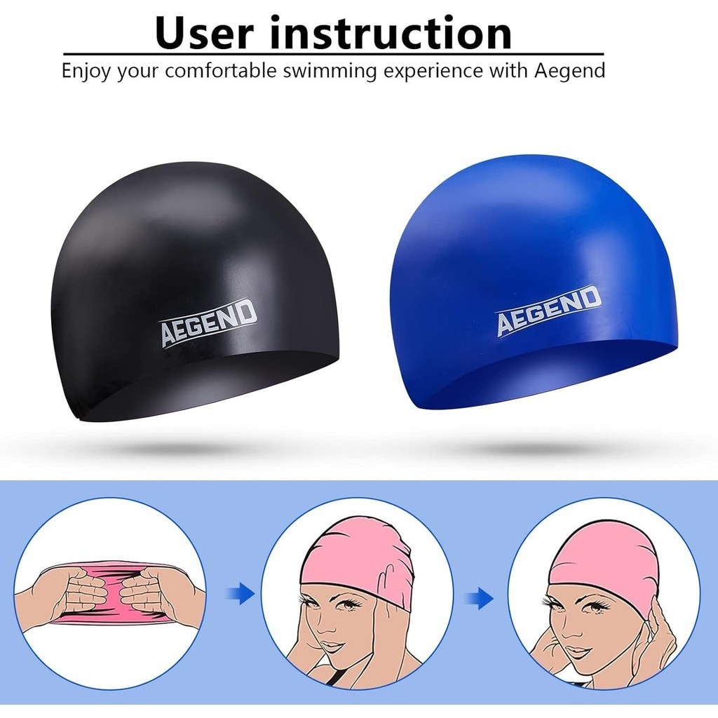 Unisex-Adult Swim Cap Silicone Elastomeric | Shopee Philippines