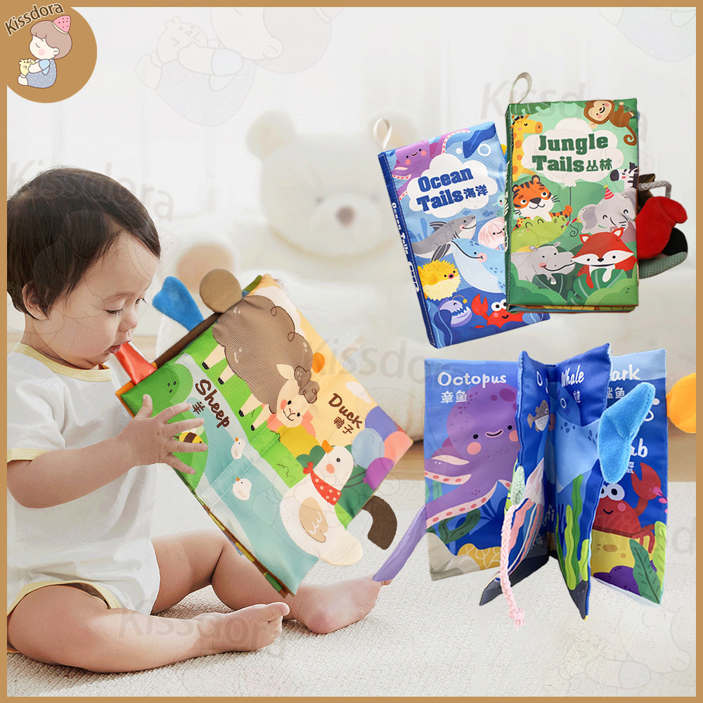 Kissdora Baby Soft Cloth Story Book with Squeezable Sound Feature Toys ...