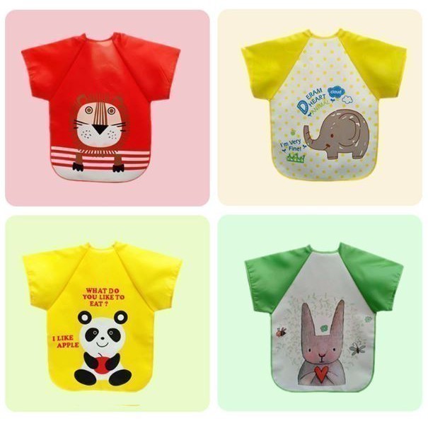 Thai Stock ️ C460 Baby Bibs Waterproof Full Body Model (Short Sleeve ...