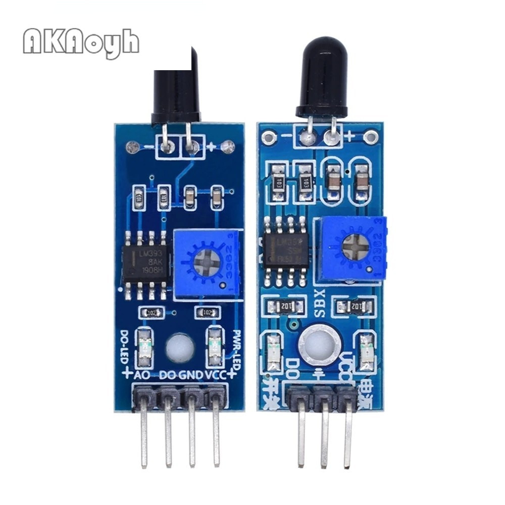 3 Piin 4 Pin Ir Flame Sensor Module Ignition Source Fire Detection Module Detects Infrared