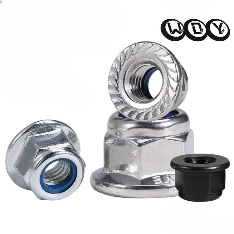 [XSP] Flange Nylon Loose-Proof Nut with Pad 304 Stainless Steel ...