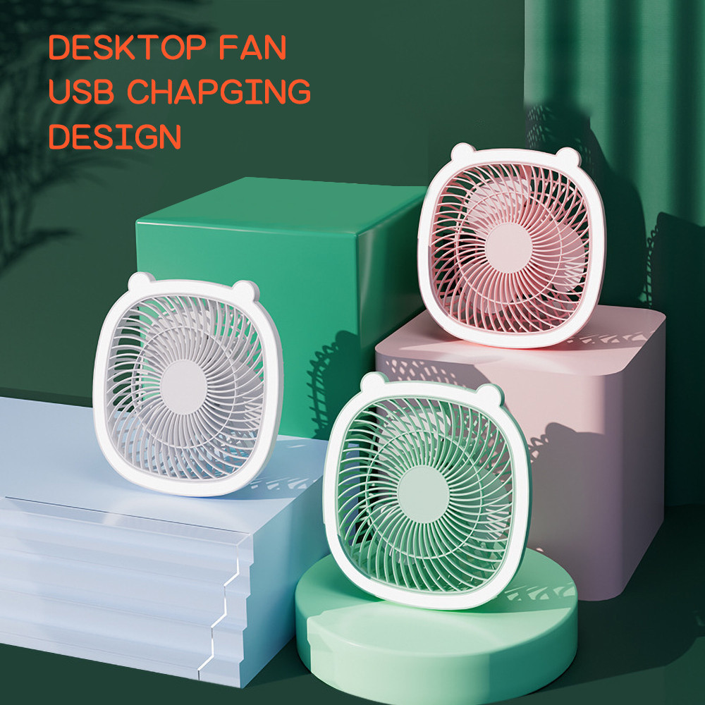 USB Folding Wall-Hanging Desktop Table Lamp Small Fan Household Quiet ...