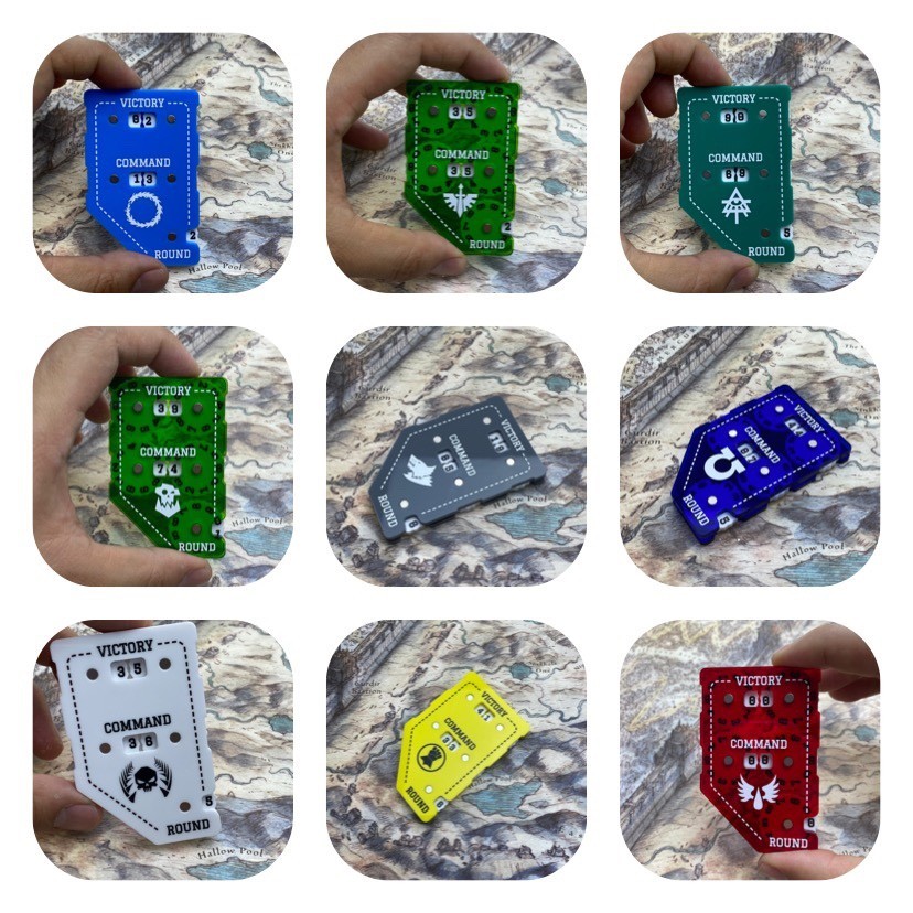 Board Game Counter, Command Victory Round Acrylic Printing 50 x 75mm ...