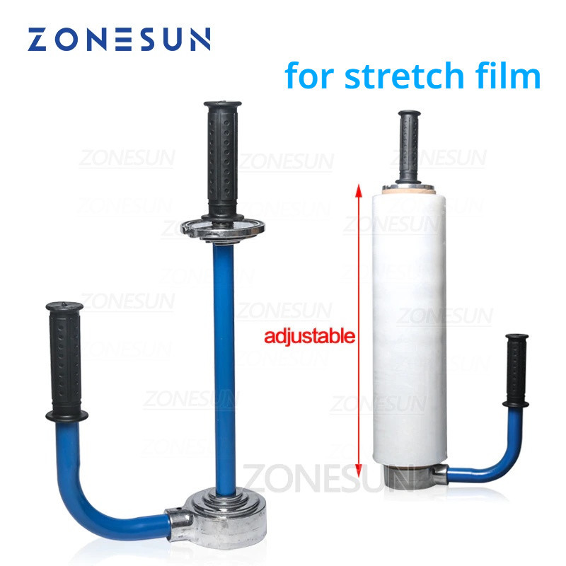 ZONESUN E610 Manual Long Handle Stretch Film Wrapping Dispenser Pallet ...