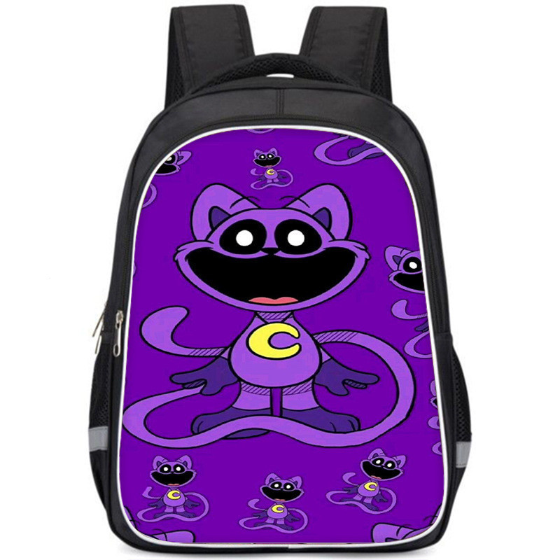 Poppy playtime 3 Smiling critters backpack Purple Sleepy Cat Large ...