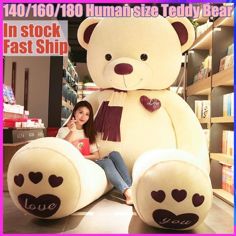(Ready stock) 140/160/180cm giant teddy bear big teddy bear big teddy ...