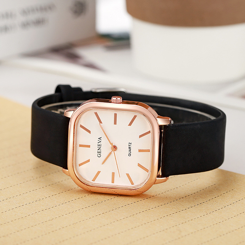 Korean Watch Fashion Ladies Relo Leather Wrist Simple Elegant Ins Style ...