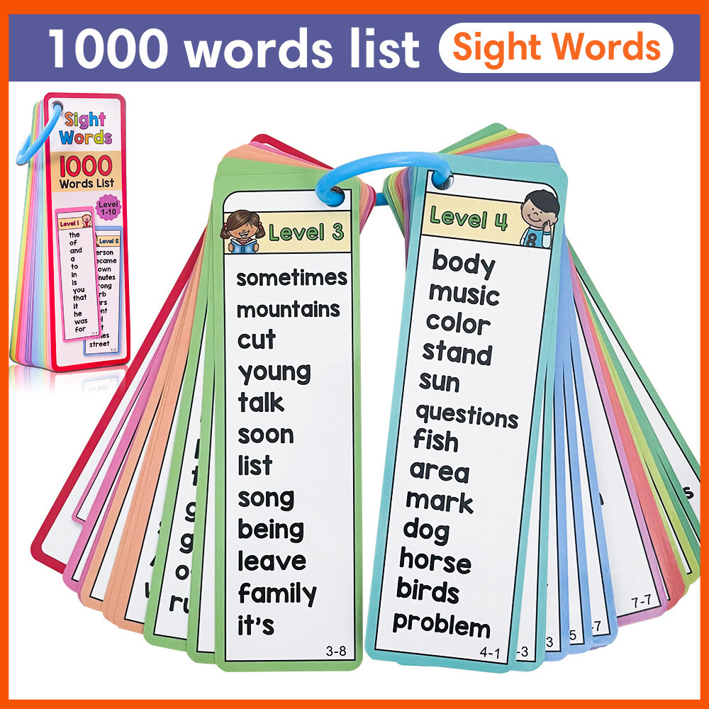 1000 English Sight Words Flashcards 41cards Dolch Sight Word Reading ...