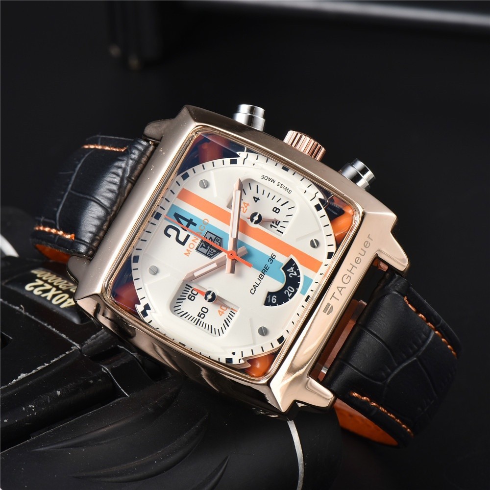 Classic Square Man Sports Watch Men Luxury Quartz Chronograph Wrist ...