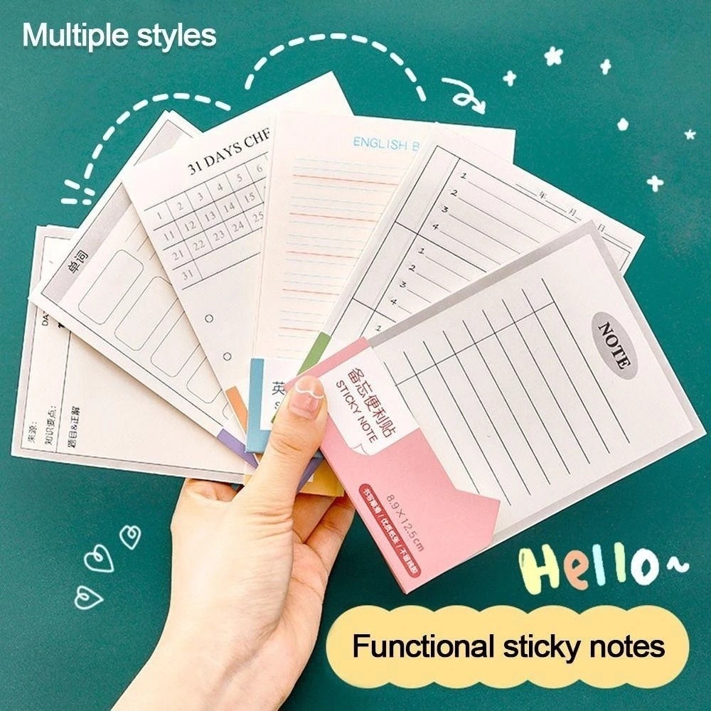 50 Sheets To Do List Memo Pad Cute School Notes ins Portable Notepad ...