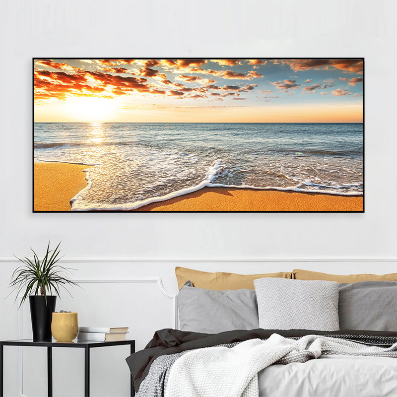 Nature Scenery Poster Seaside Forest Lake Mountain Wall Art Canvas ...