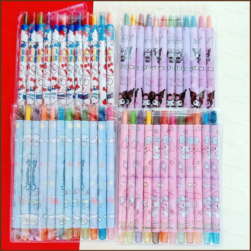 Kira sanrio Crayons 12 colors cute Children Gifts paintbrush oil pastel ...