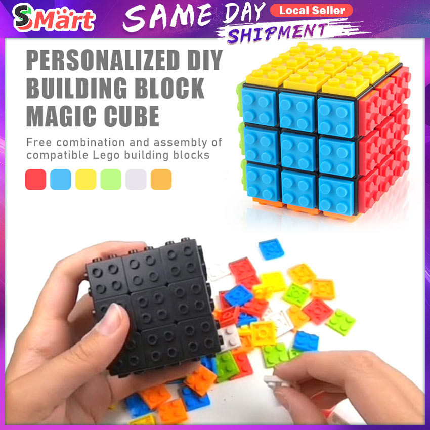Building Blocks Cube 3x3x3 Puzzle Magic Cube Detachable 3x3 Bricks ...