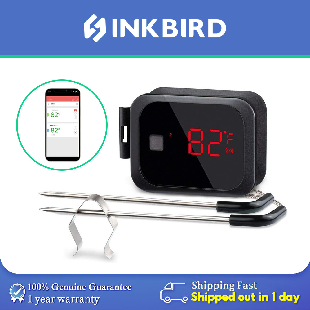 INKBIRD IBT-2X Bluetooth Meat Food Thermometer Grill Barbecue ...