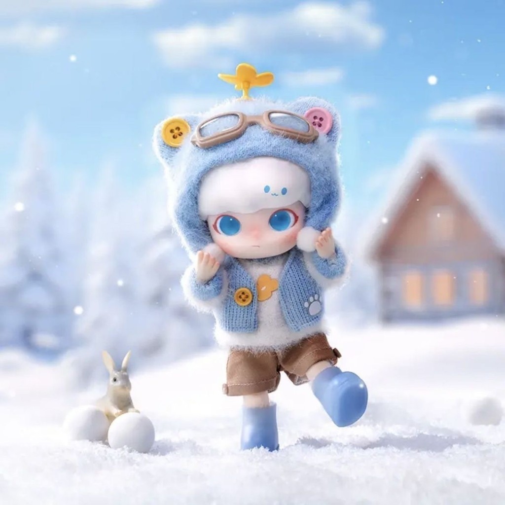 P POPMART POPMART DIMOO Bear Pilot Action Figure BJD Trendy Play Doll ...