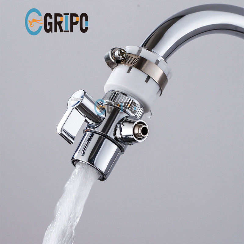 GRIPO High end Brass chrome finish faucet diverter valve 1/4 or 3/8 for ...