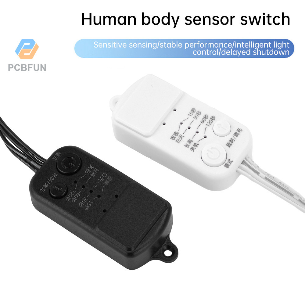 Pcbfun DC5-24V microwave radar multi power induction switch time ...