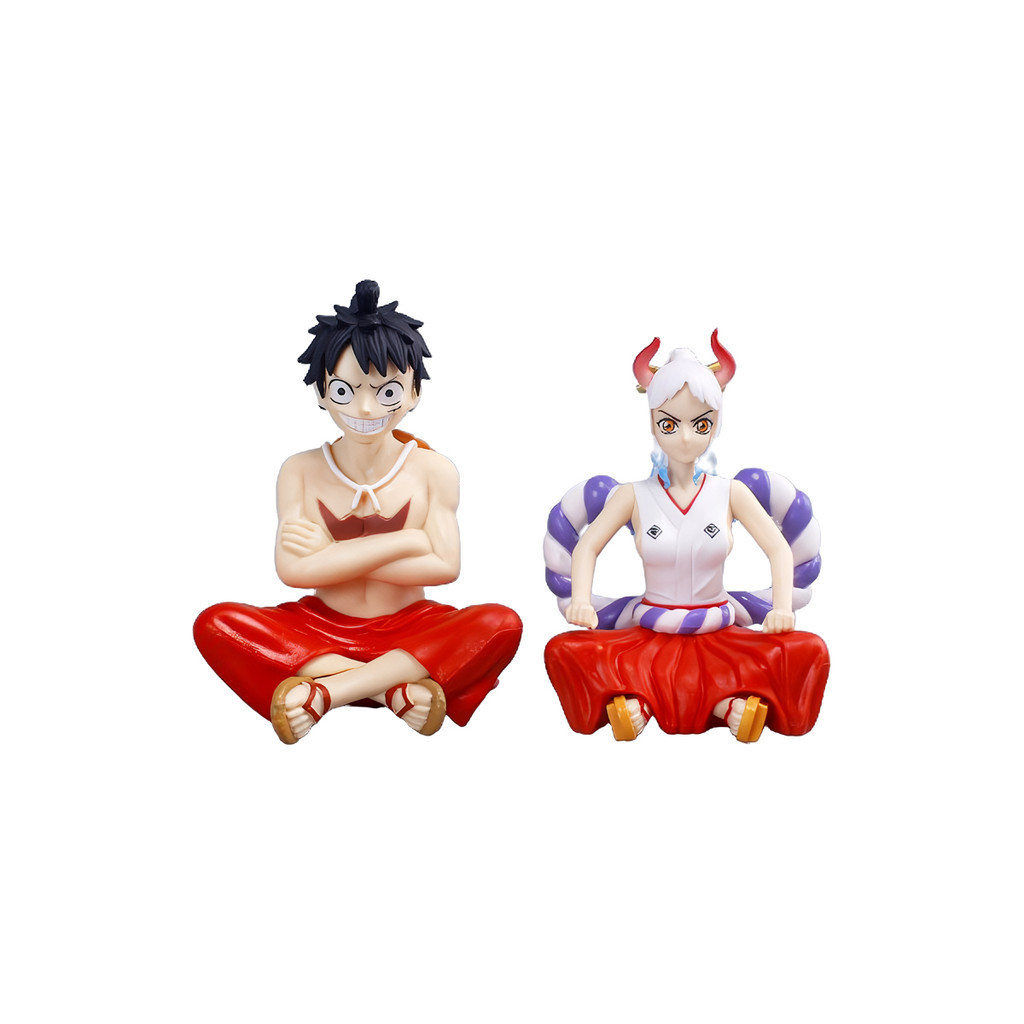 Luffy and Yamato sitting, a set of PVC action figures D-SCD057 | Shopee ...