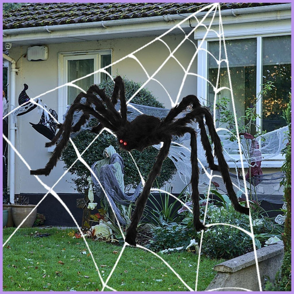 Giant Spider Web 23Ft Giant Horror Spider Web Multifunctional Haunted ...